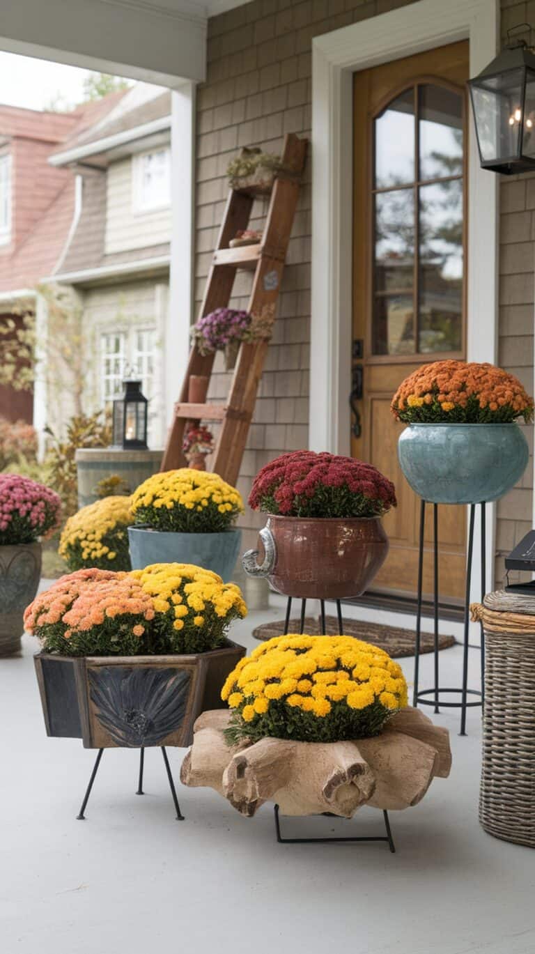 Front Porch Mums Decor That Felt Classic But Fresh - Flowers Bouquet Ideas