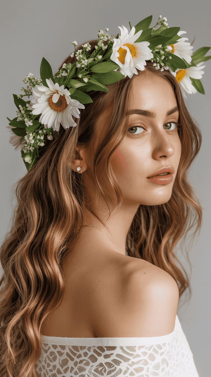 How To Do Hairstyles With Flower Crowns That Stay In Place - Flowers ...