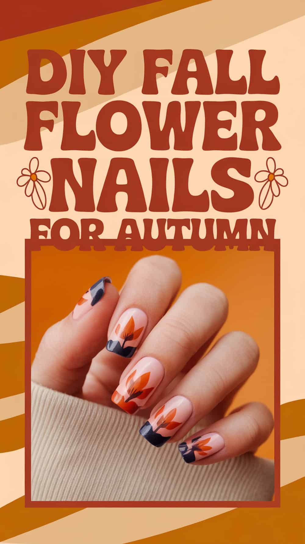 Fall Flower Nail Designs That Felt Cozy And Not Too Trendy - Flowers ...