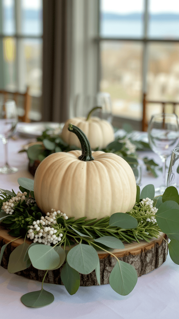 White Pumpkin Wedding Centerpieces That Look Beautiful - Flowers ...