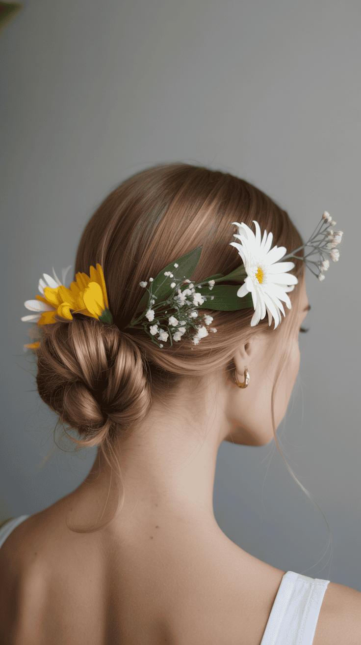 Sweet Everyday Hairstyles With A Flower You Can Copy Fast - Flowers ...