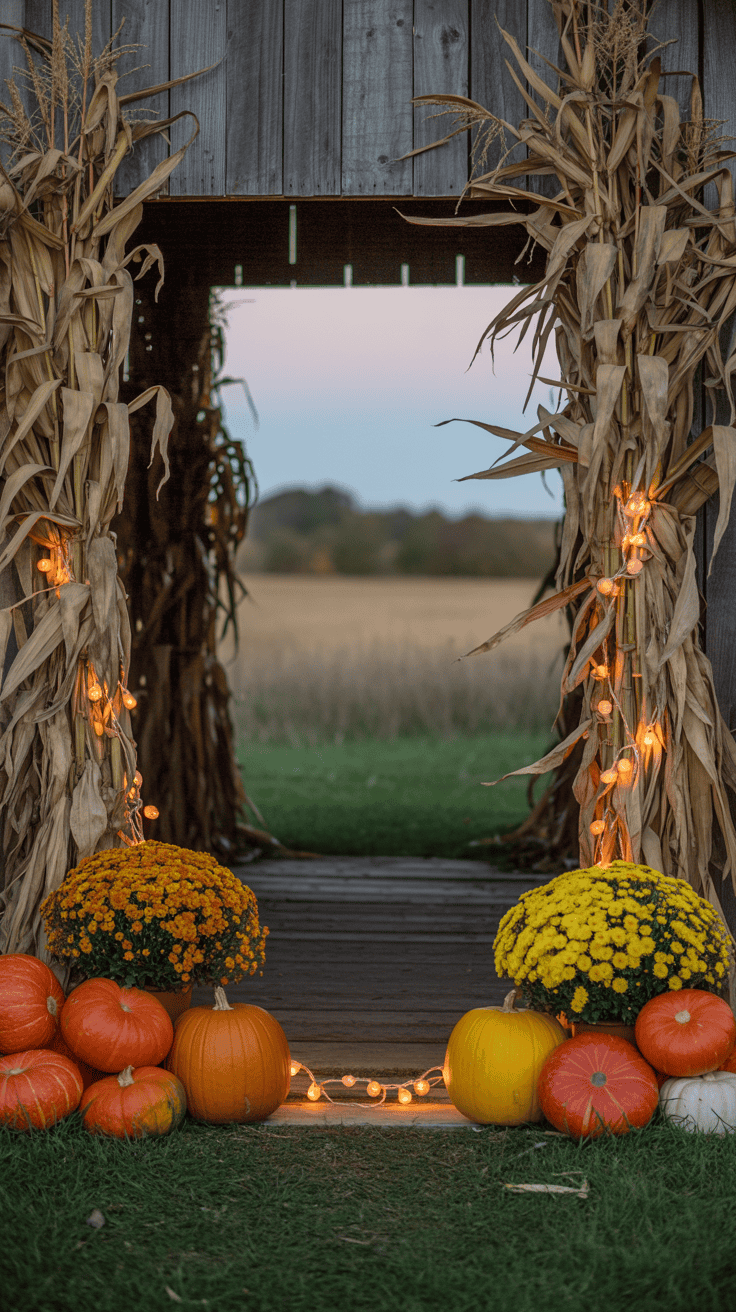 How to Arrange Cornstalk Decorations That Instantly Say Fall - Flowers ...