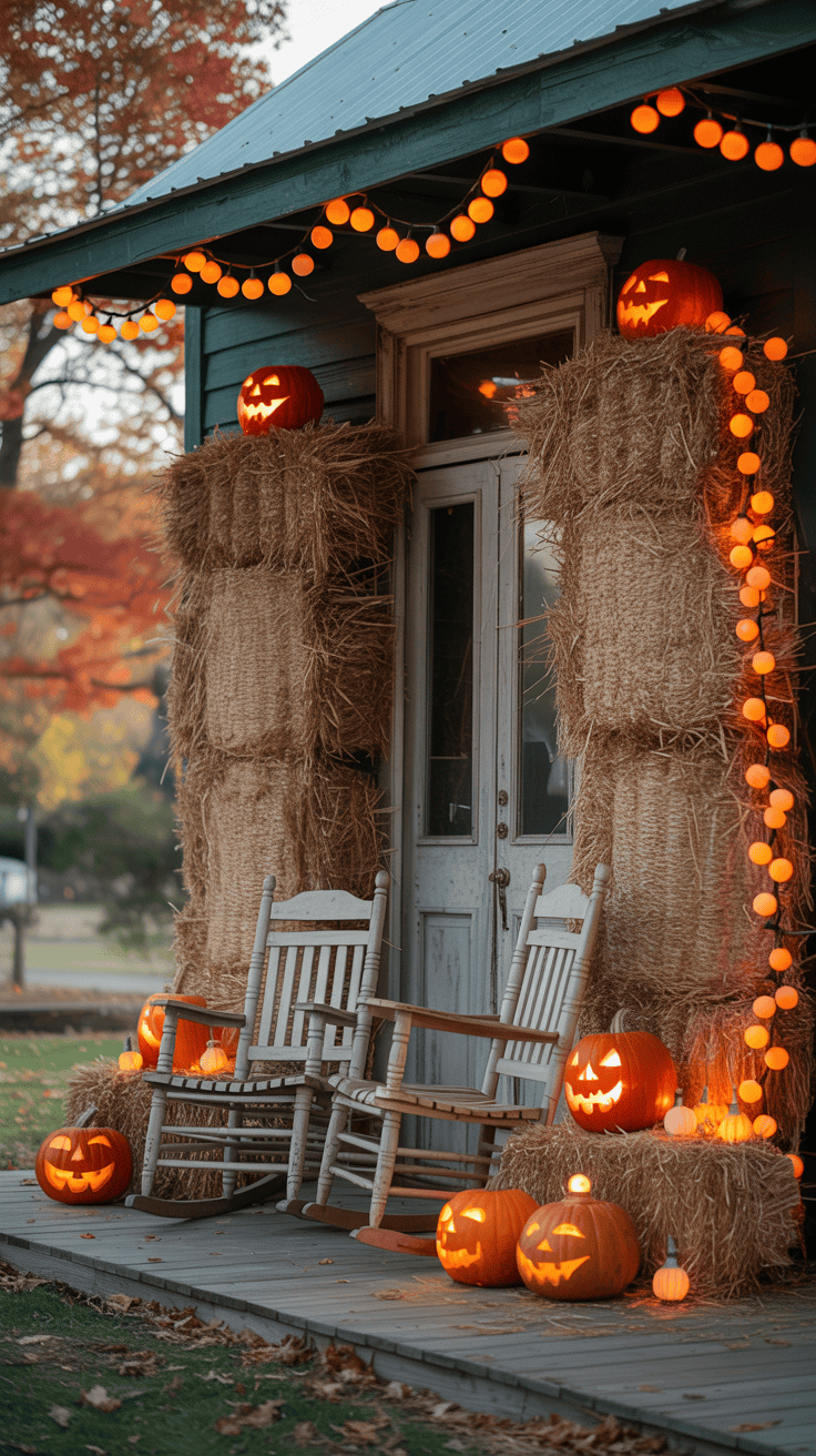 Halloween Hay Bale Ideas That Are Cute and Creepy - Flowers Bouquet Ideas