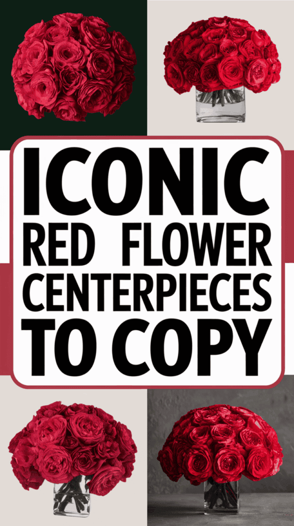 Red Flower Table Centerpieces for Romantic Tablescapes - Flowers ...