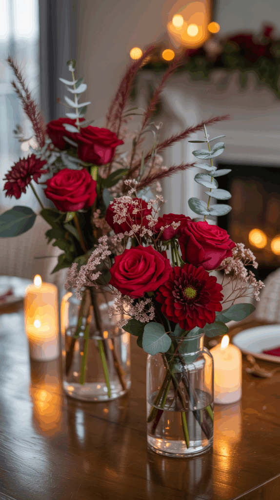Red Flower Table Centerpieces for Romantic Tablescapes - Flowers ...
